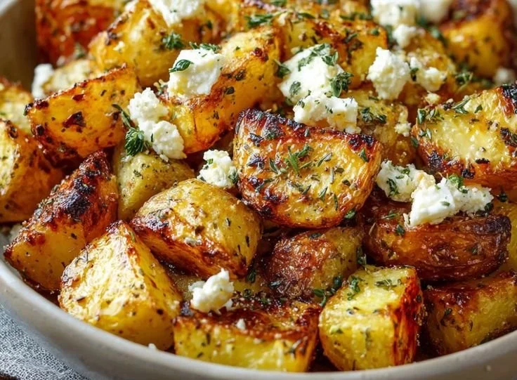 Greek-Style Roasted Potatoes with Feta