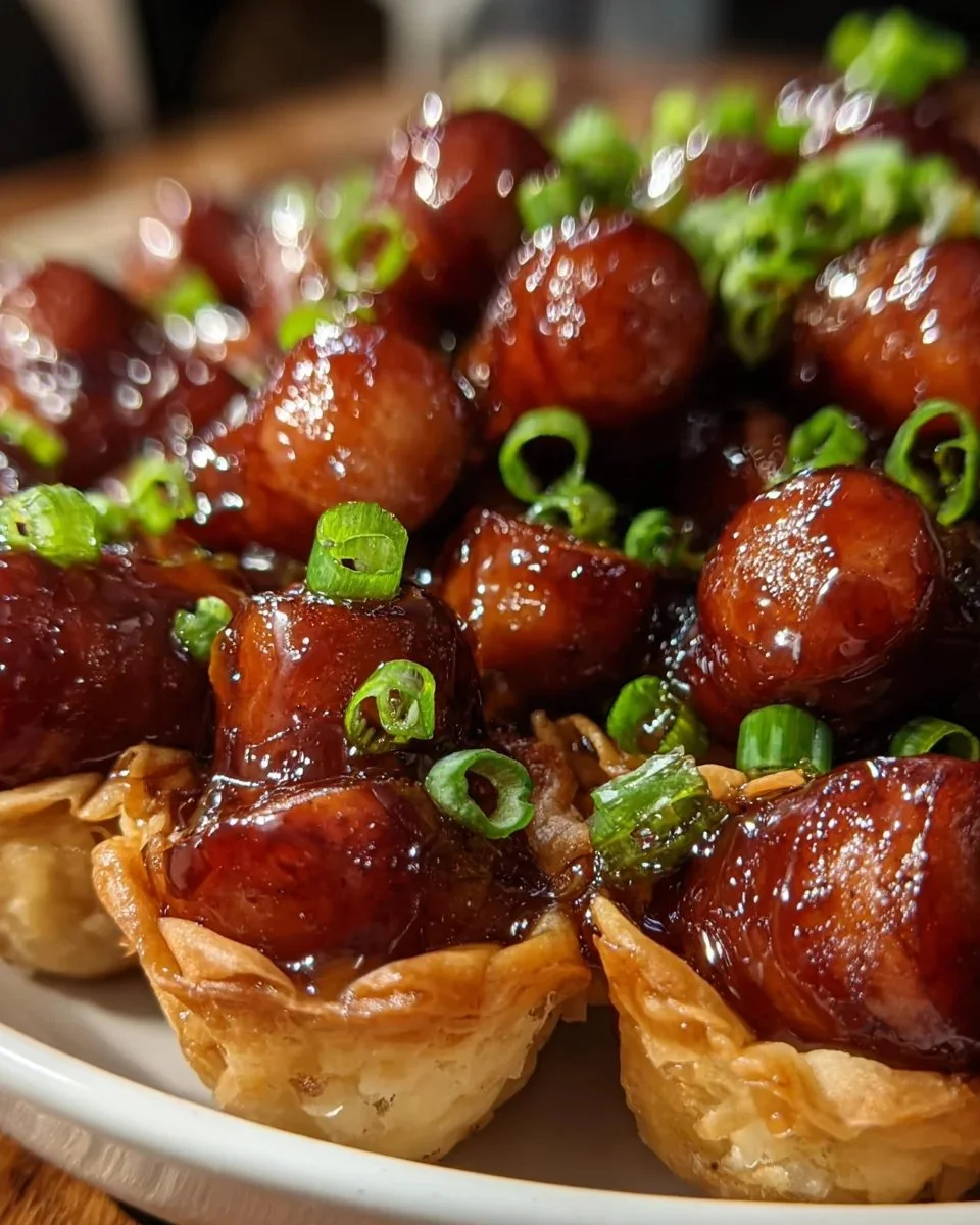 Honey Garlic Mississippi Little Smokies Party Cups