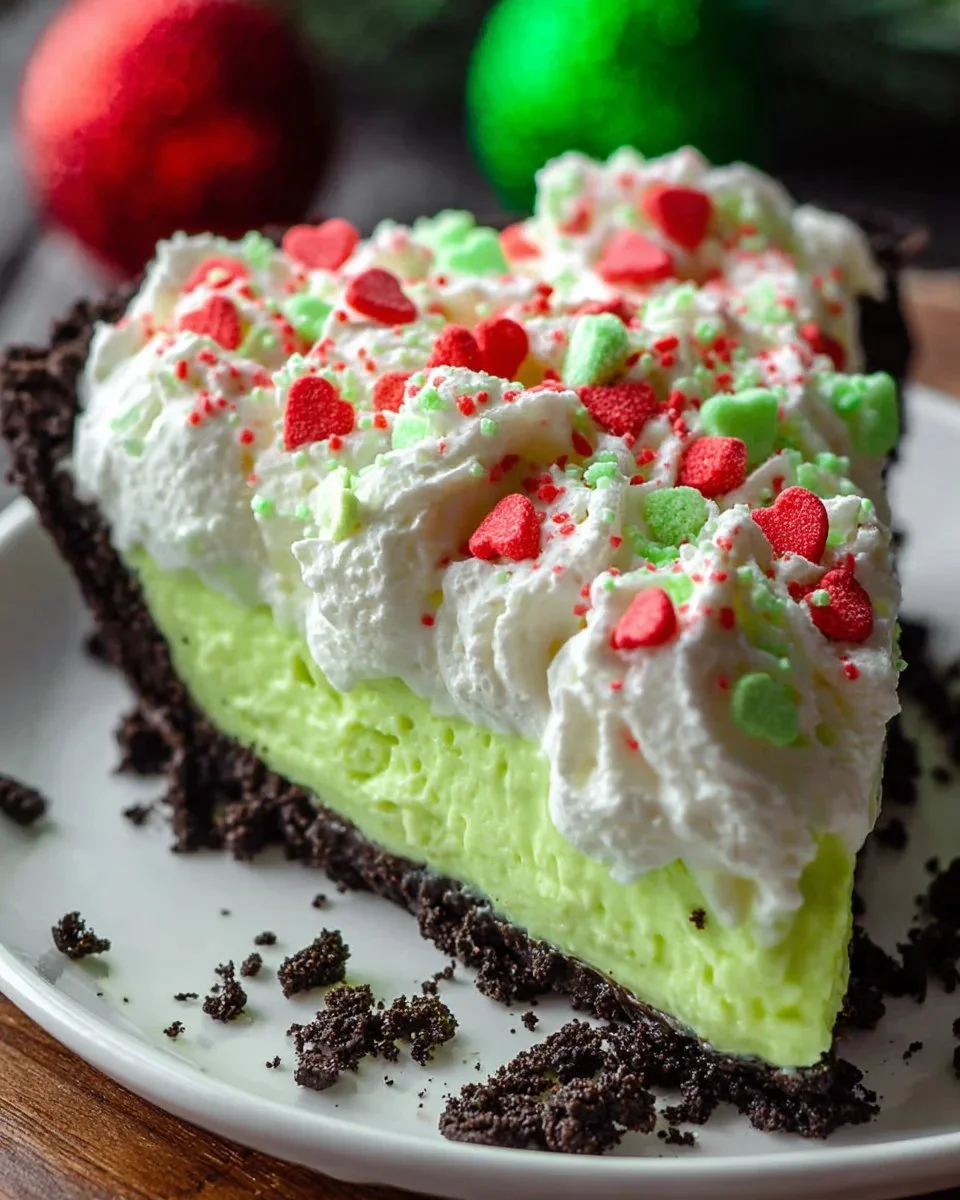 No Bake Grinch Pie