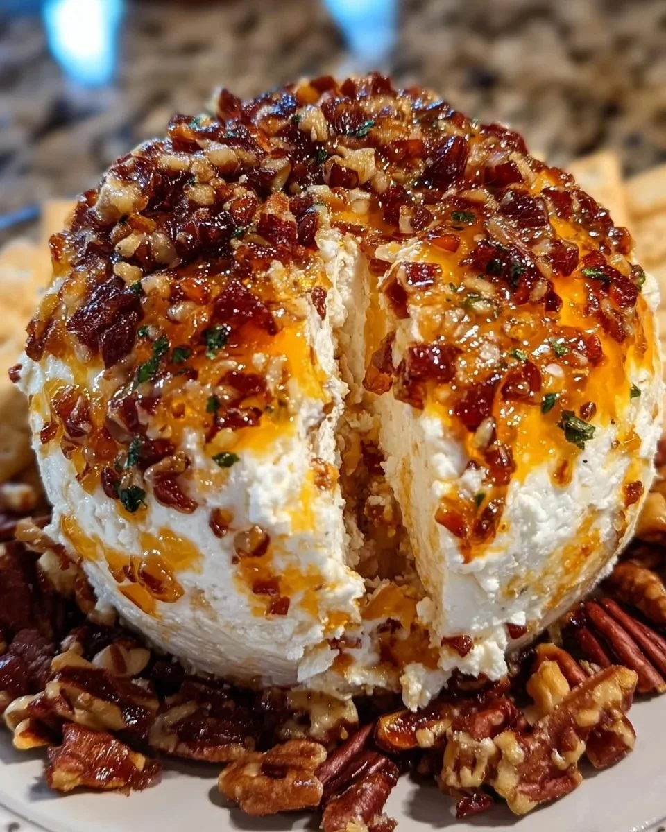 Sweet & Spicy Pepper Jelly Cheese Ball