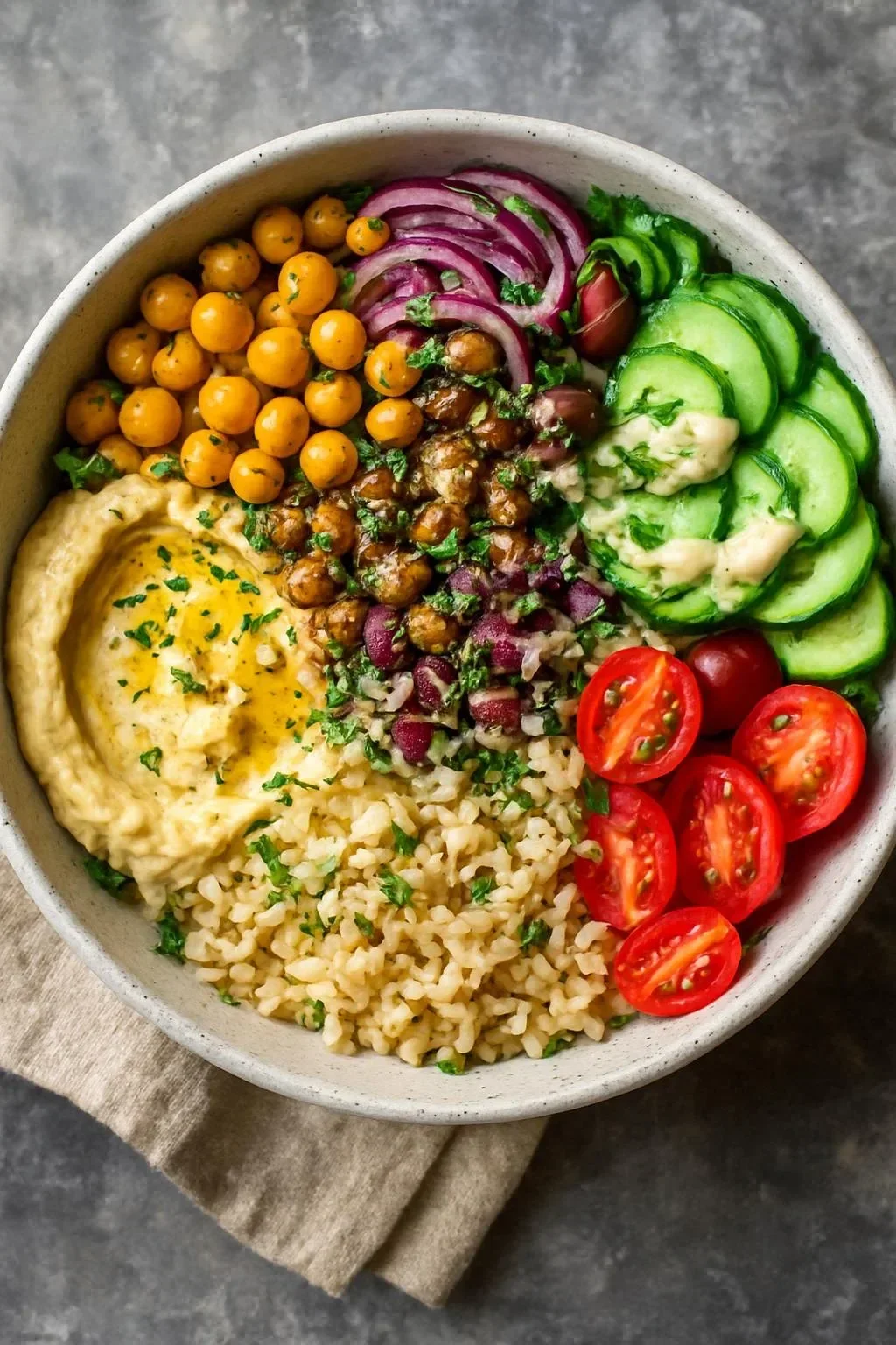 Vegetarian Hummus Bowl