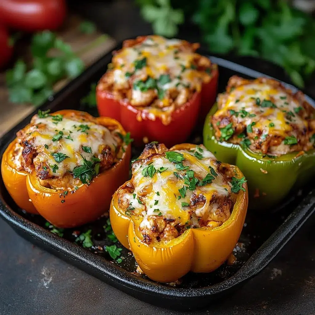 BBQ Chicken Stuffed Bell Peppers: A Flavor-Packed Low-Carb Dinner